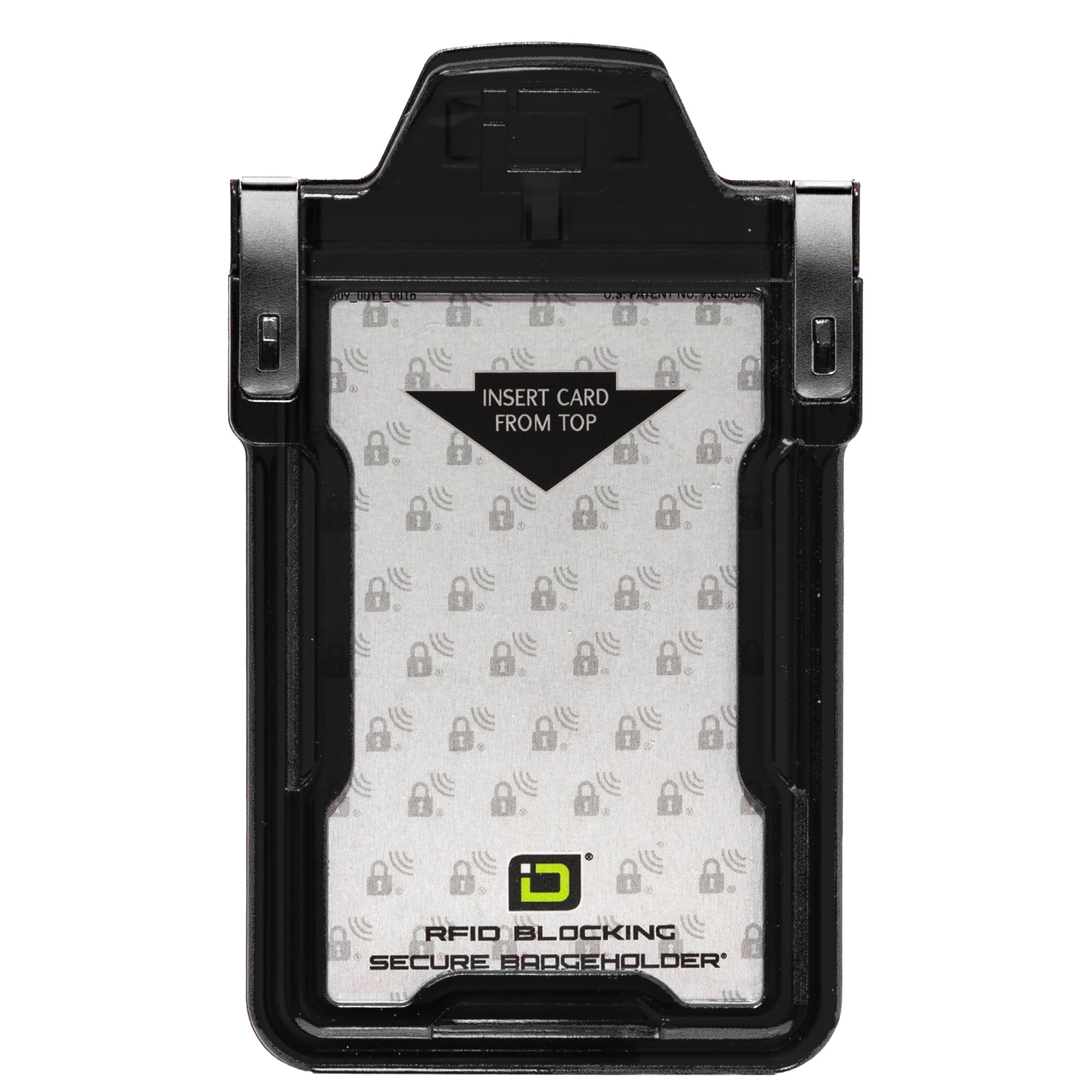 Heavy duty hard plastic badge holder with RFID shielding, secure ID ...