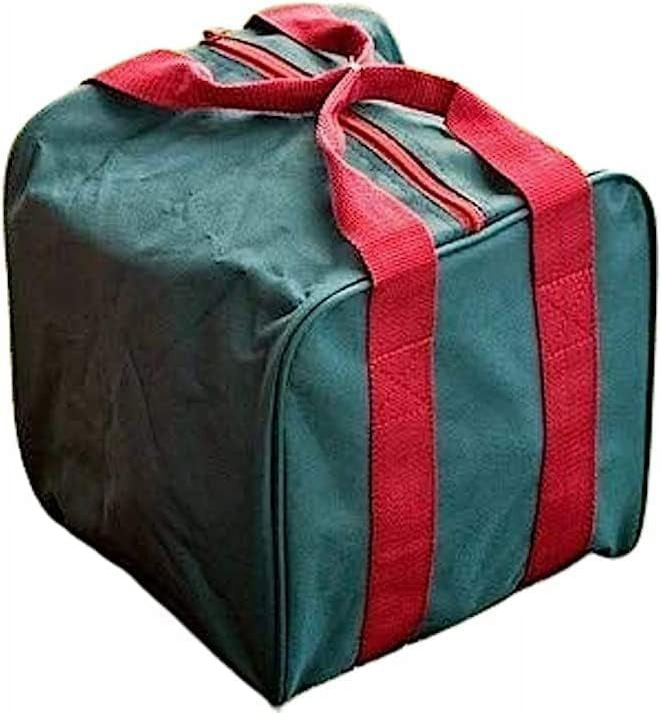 Heavy duty nylon bocce bag - green with red handles - Walmart.com