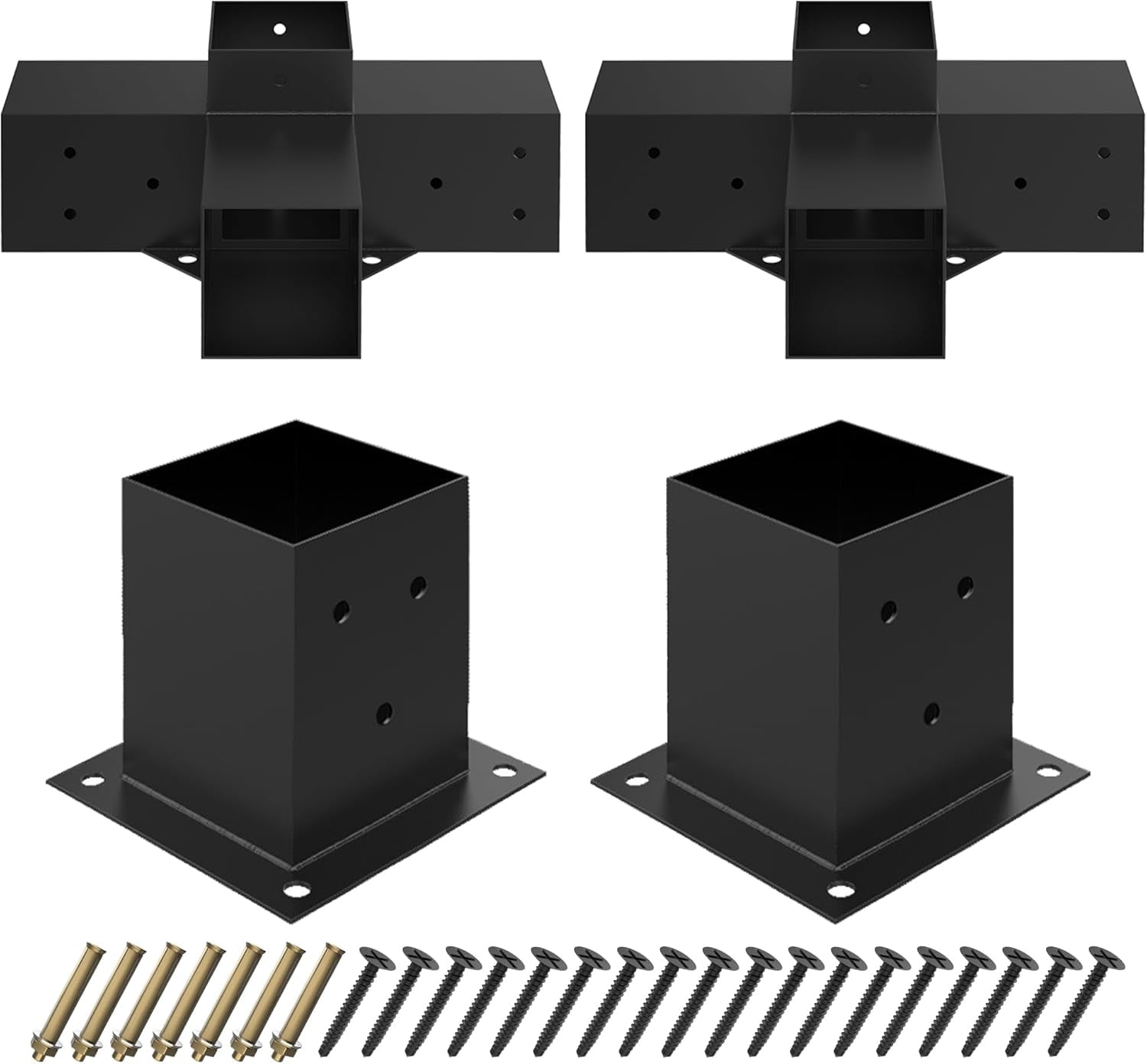 Heavy duty pergola kit with 3-way corner brackets for wood, DIY pergola ...