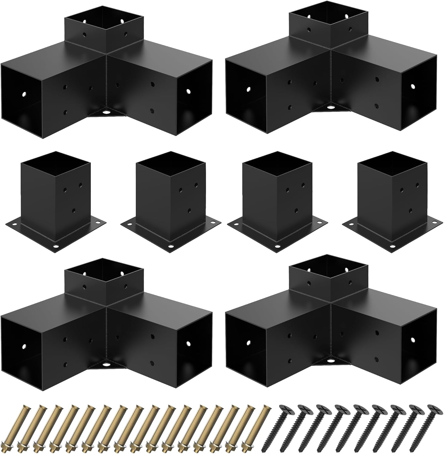 Heavy duty pergola kit with 3-way corner brackets for wood, DIY pergola ...