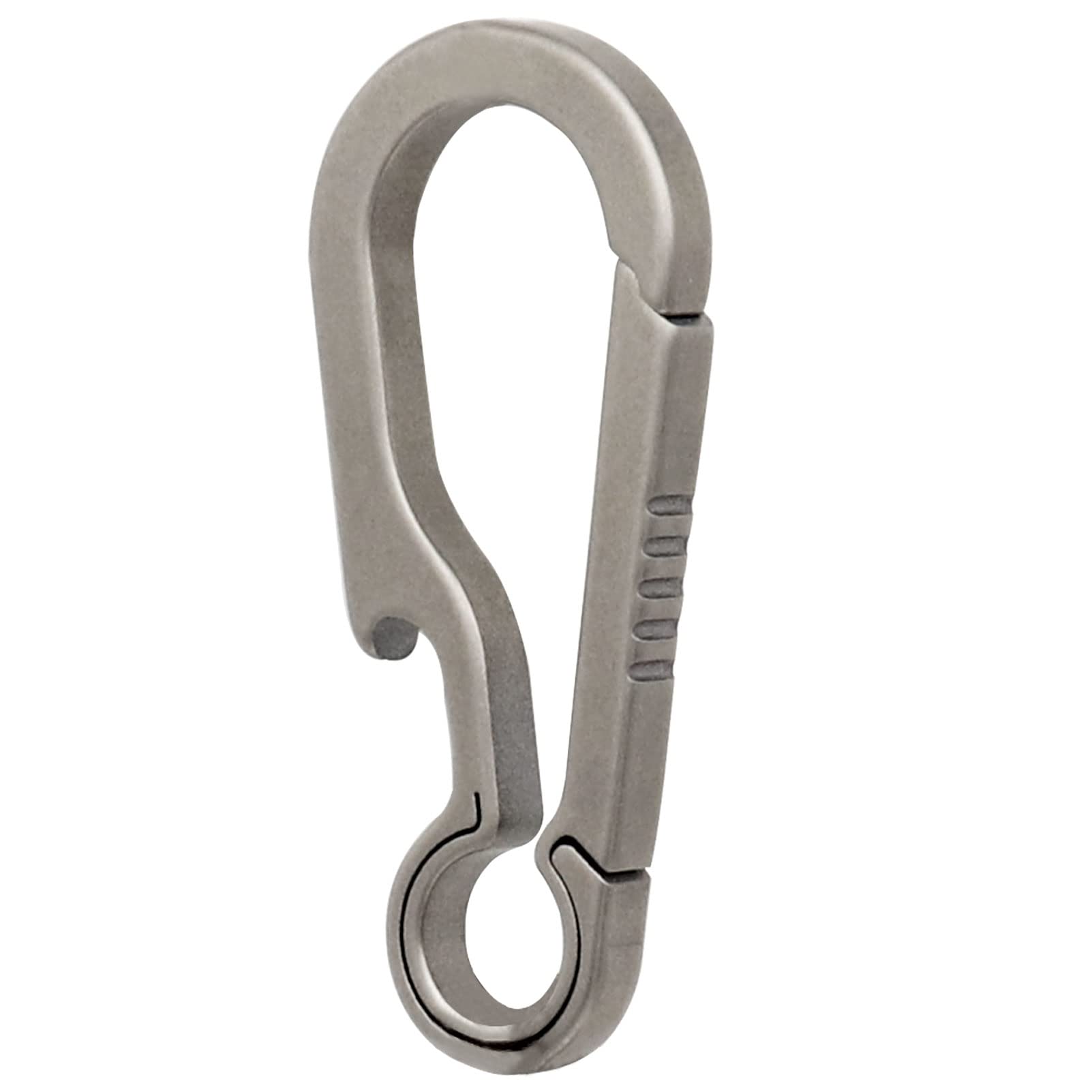 Heavy duty titanium carabiner keychain, small quick release clip for ...