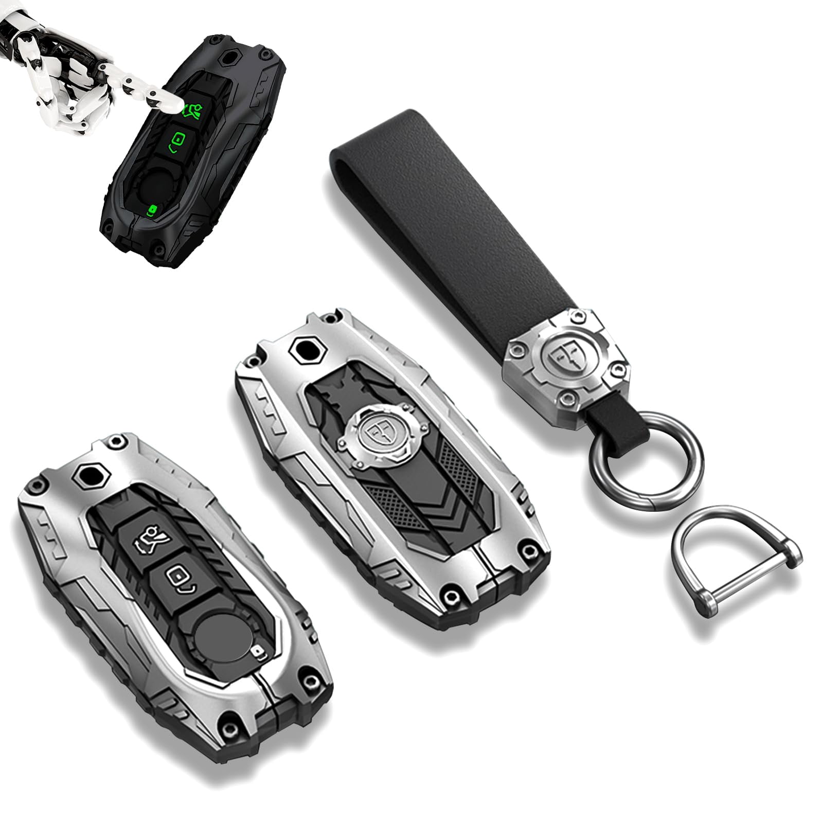 Heavy metal key cover compatible with 2019-2021 A-class C-class G class ...