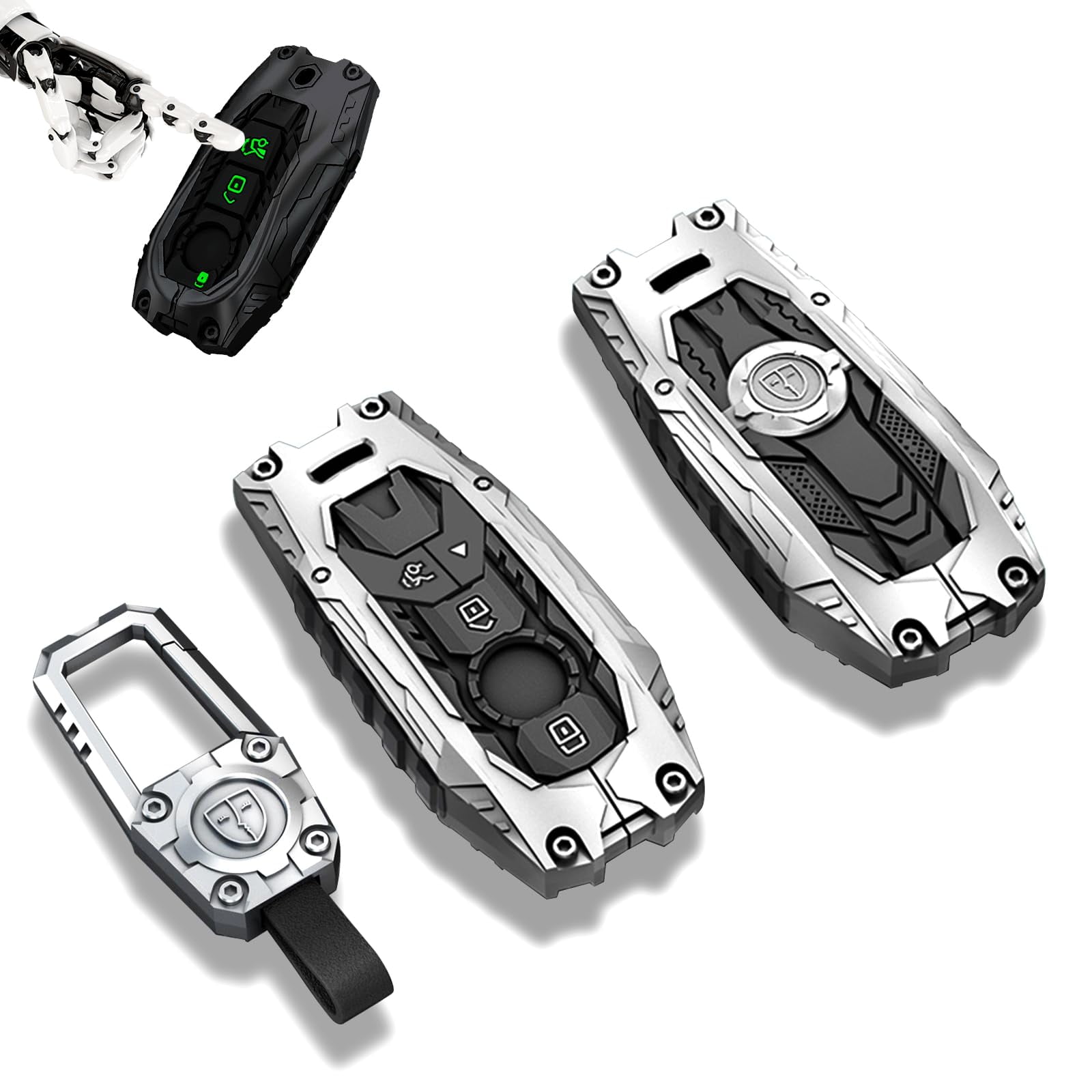 Heavy metal key cover compatible with 2019-2021 A-class C-class G class ...