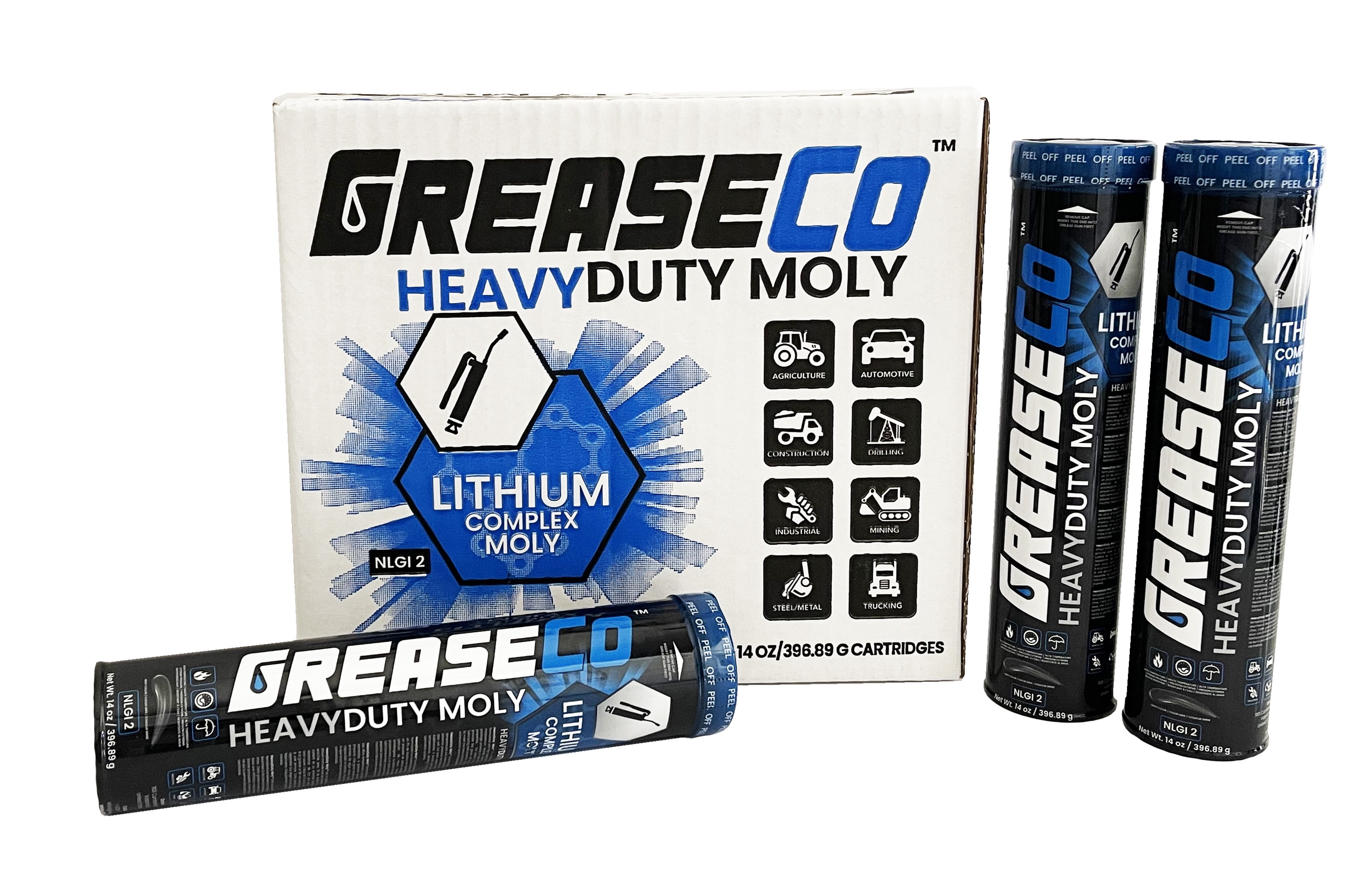 HeavyDuty Moly 10 Pack of Tubes - Lithium Complex Moly Grease Cartridge ...