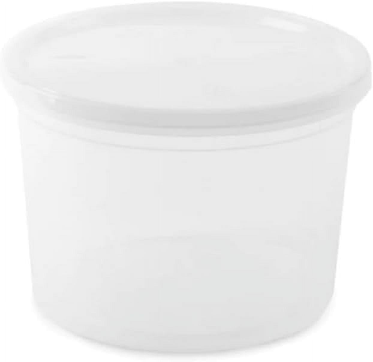 Heavyweight - 64oz - Clear Disposable Round Food Storage Deli ...