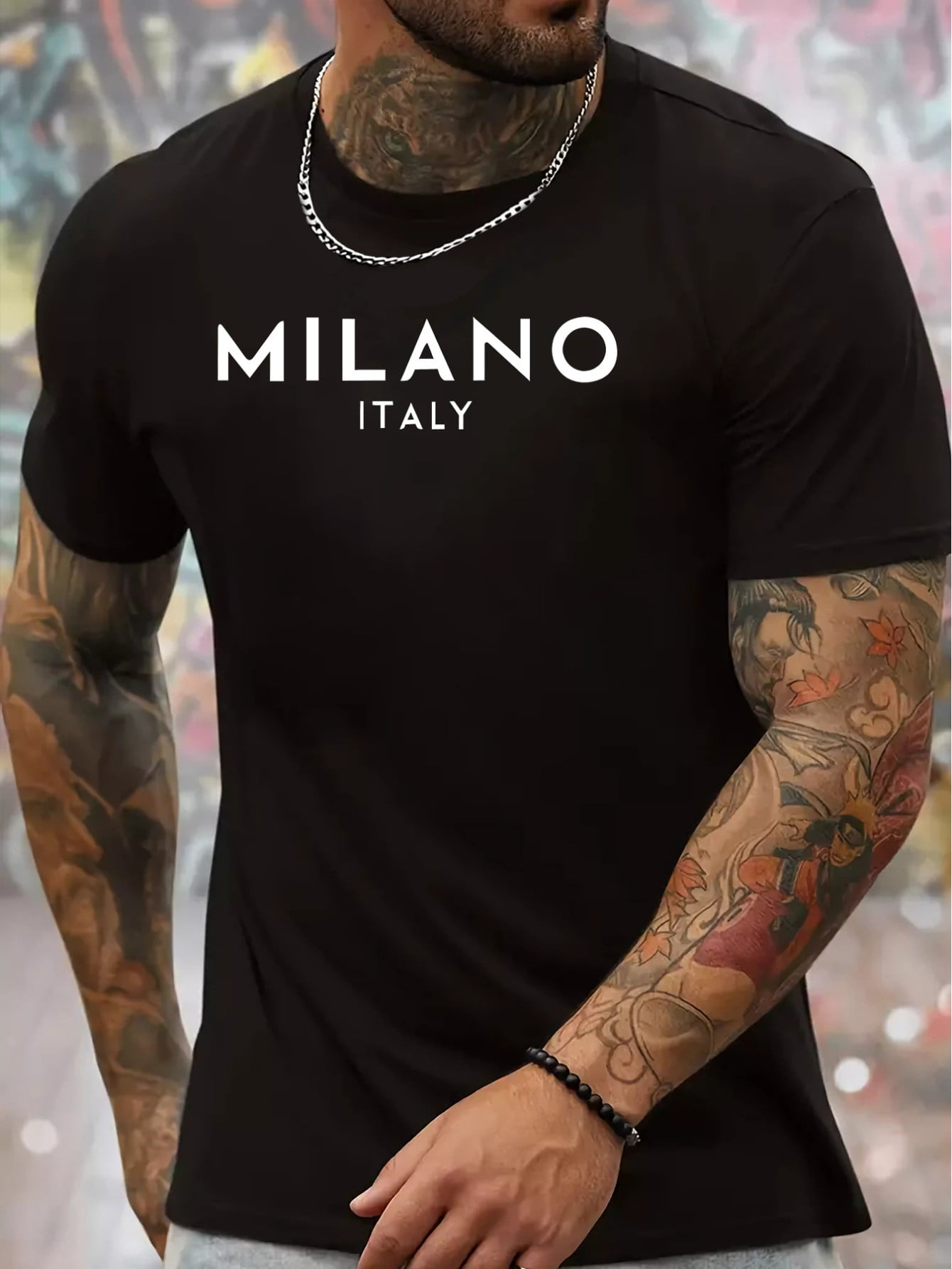 Heavyweight Cotton T-shirts,[MILANO ITALY Print Tee] Italian Style ...