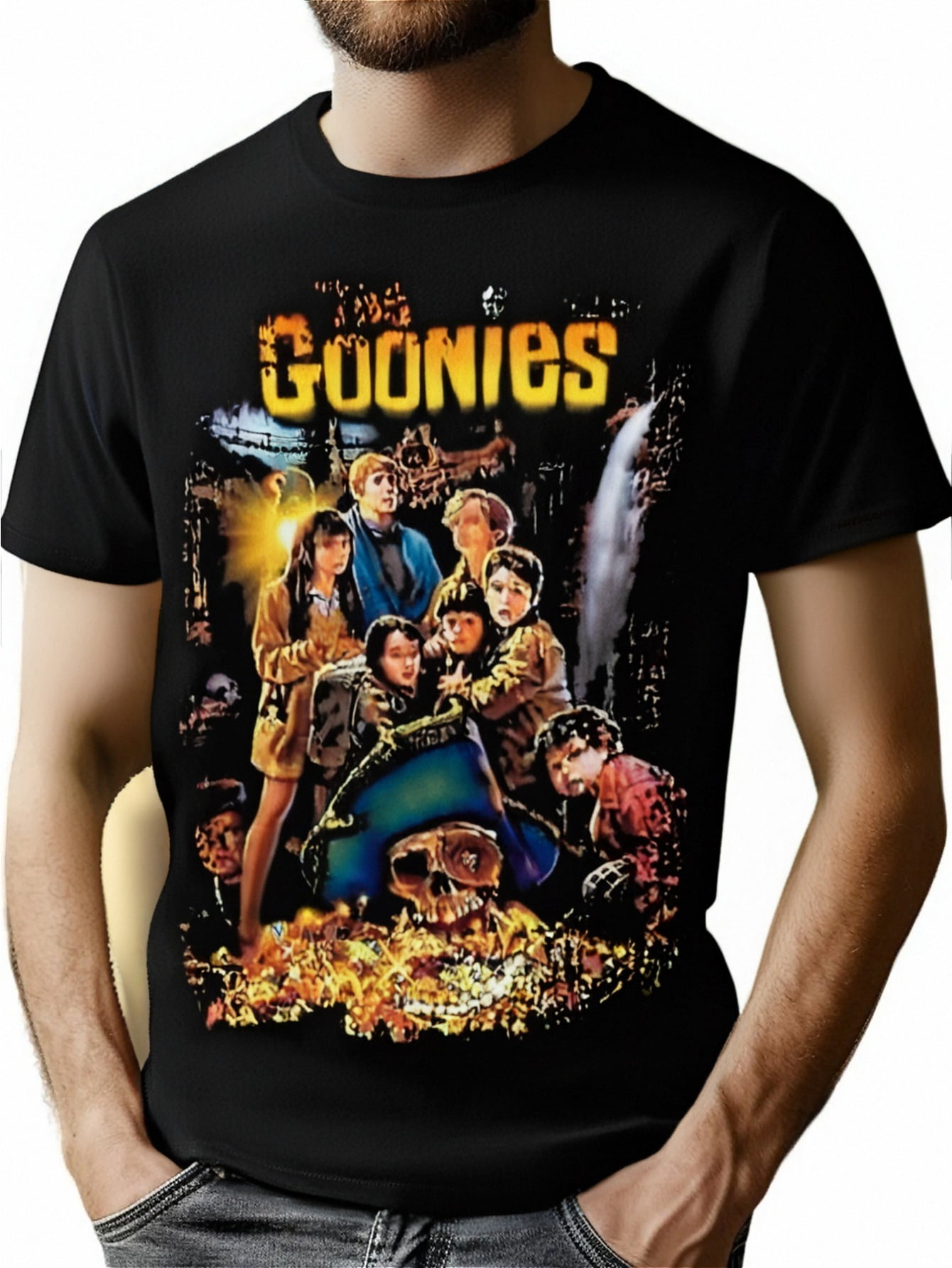 Heavyweight Cotton T-shirts,The Goonies - Movie Poster Inspired Unisex ...
