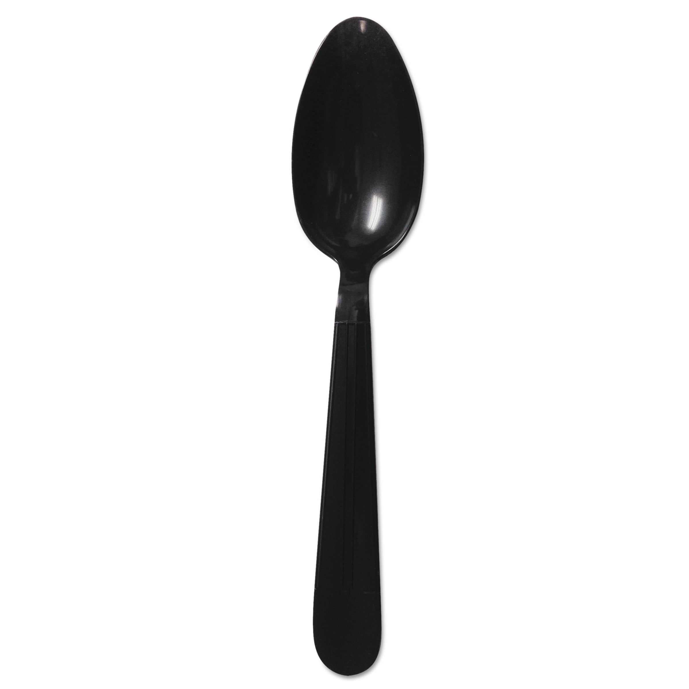 GEN Heavyweight Cutlery, Spoons, 6 1/2", Polypropylene, Black, 1000 ...