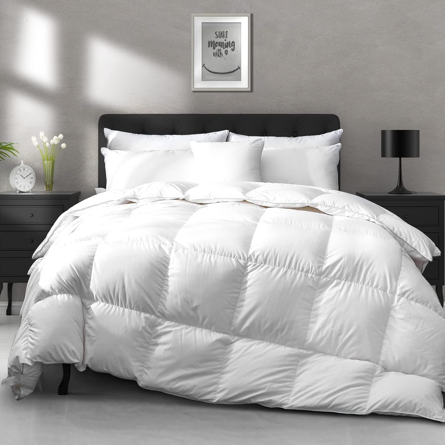 Heavyweight Down Fibers Comforter Size - Ultra-Soft Luxury High Fill ...