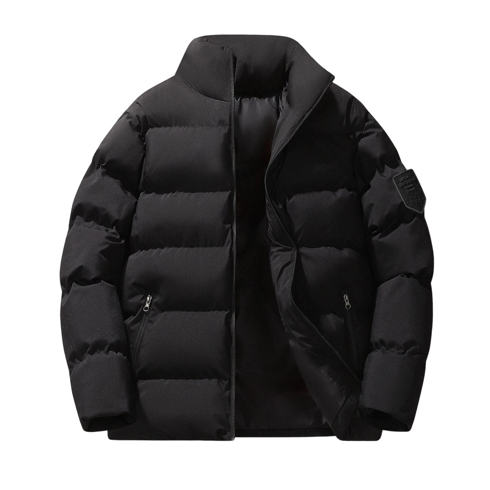 Heavyweight Jackets for Men Thicken Winter Warm Puffer Down Coat Stand ...
