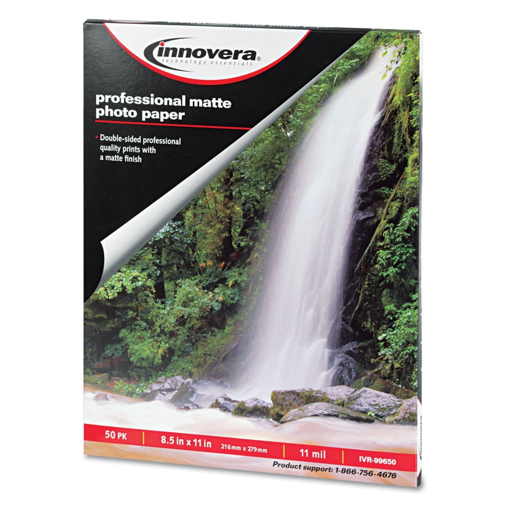 Innovera Heavyweight Photo Paper, Matte, 8-1/2 x 11, 50 Sheets/Pack ...