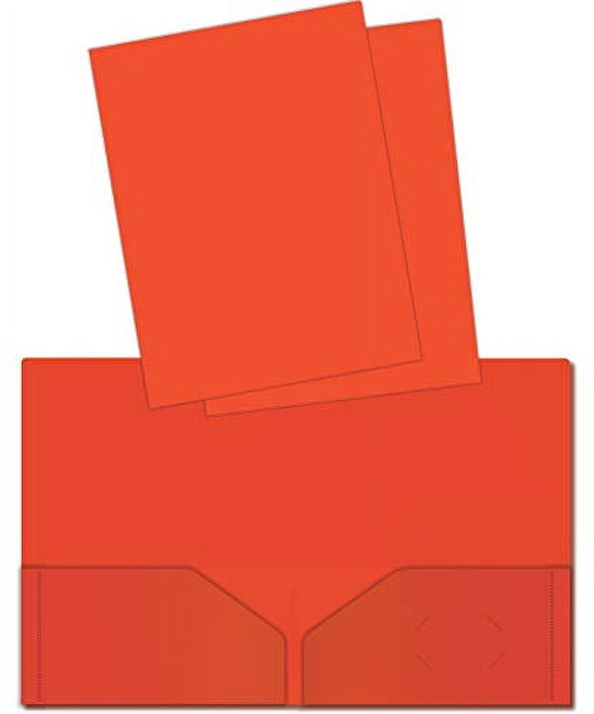 Heavyweight Plastic 2 Pocket Portfolio Folder, Letter Size Poly Folders ...