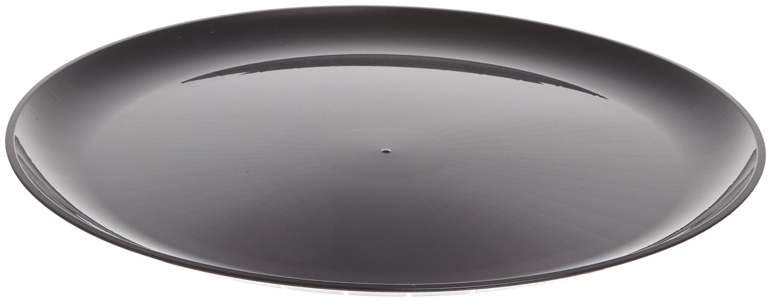 Heavyweight Plastic Round Catering Tray, 16-Inch, Black (25-Count ...