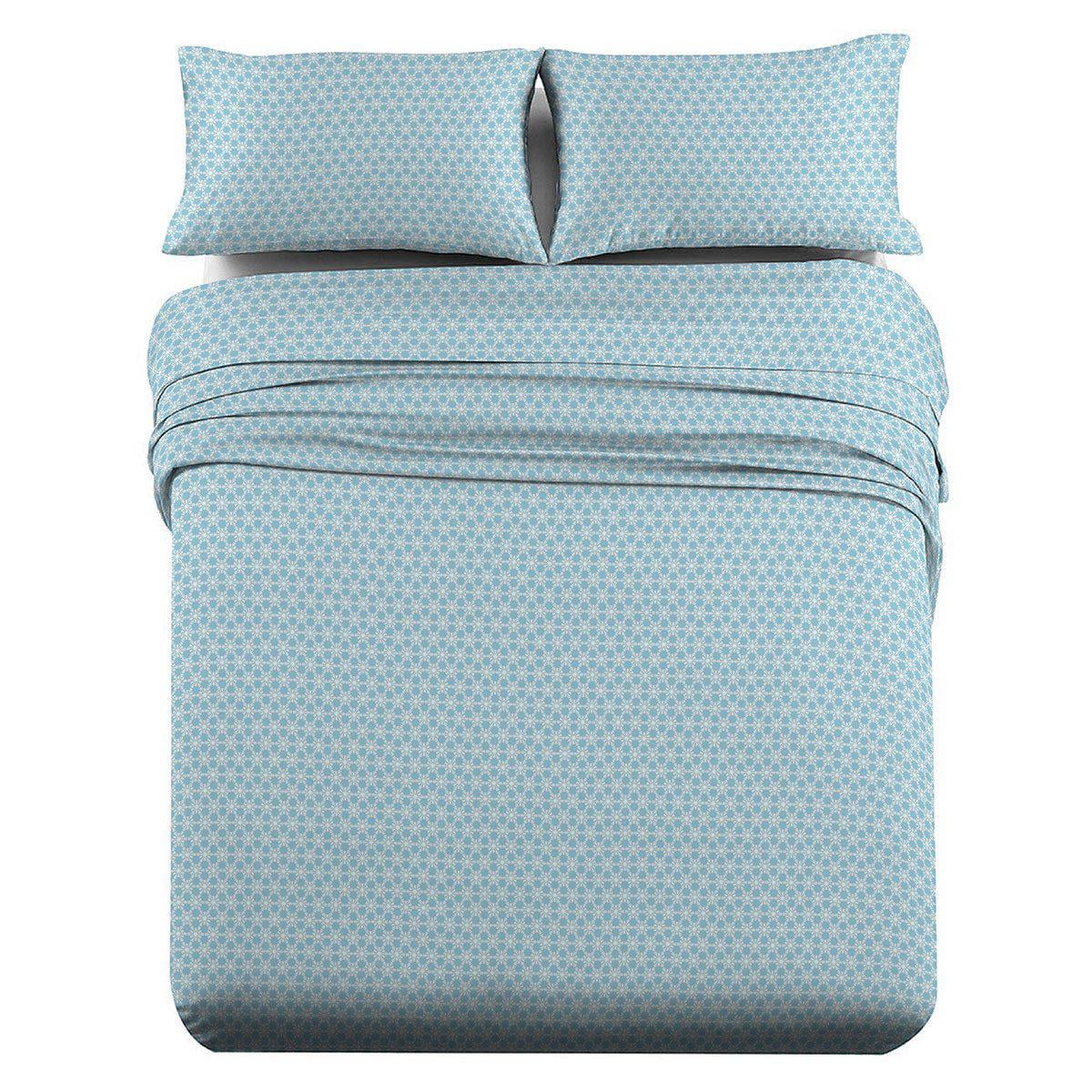 Heavyweight Printed Flannel Sheets 170GSM - Snow - Walmart.com