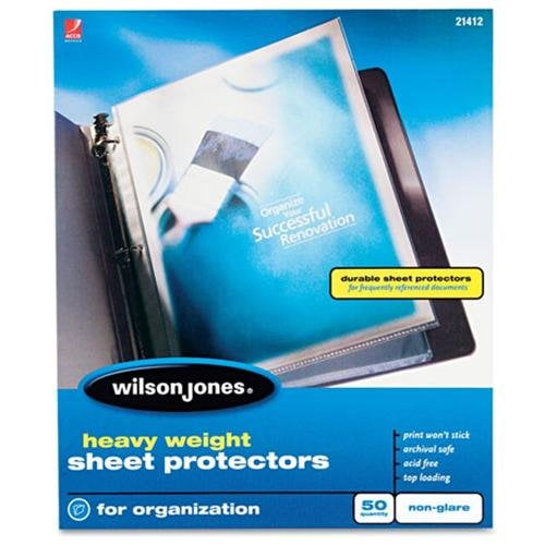 Heavyweight Top-Loading Sheet Protectors, Nonglare Finish, Letter, 50 ...