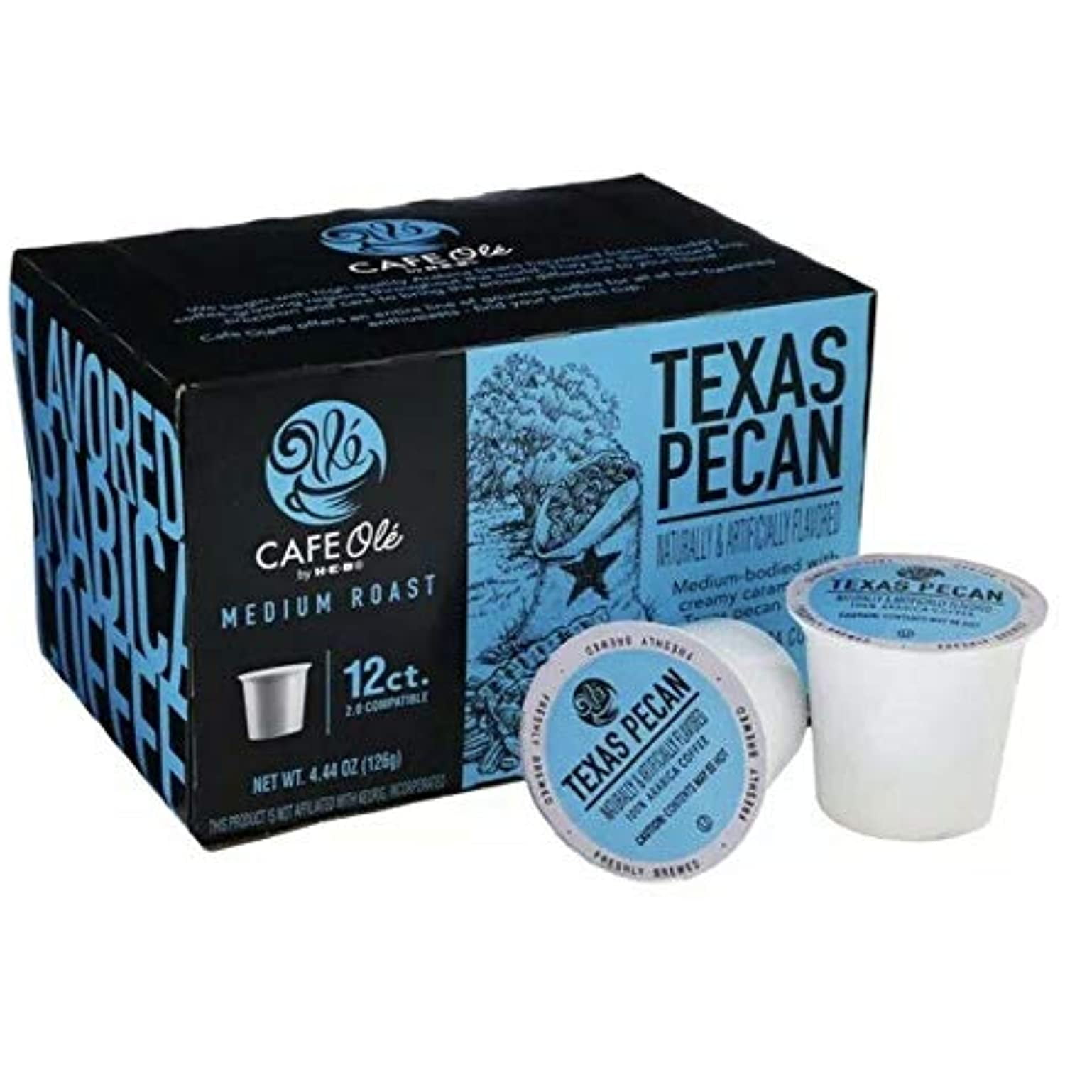 Heb Cafe Ole Texas Pecan Single Serve Coffee 12 Count Kcup Fs - Walmart.com