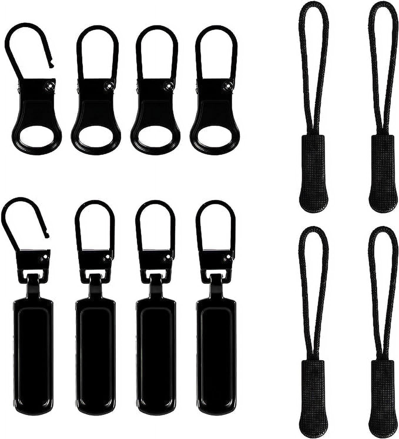 Hebalg 12pcs Zipper Pull Replacement, Detachable Zipper Pull Practical ...