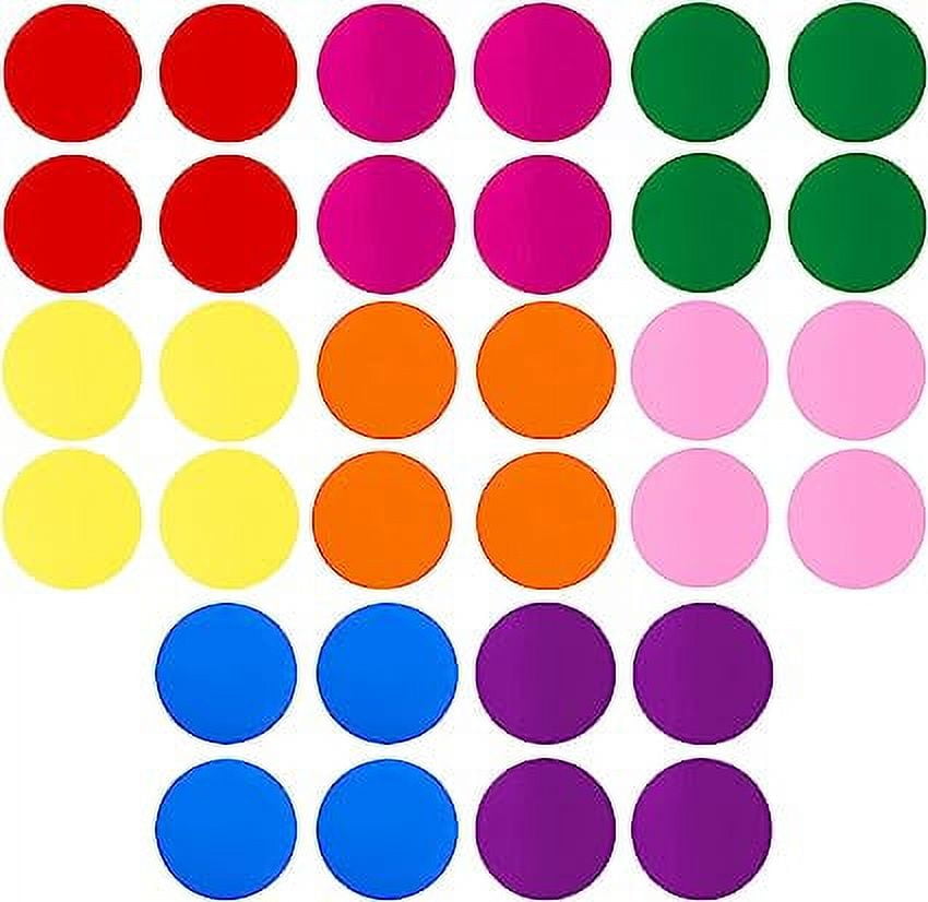 Hebalg 32 Pcs 6inch Dry Erase Dots Circles, Removable Colorful Vinyl ...