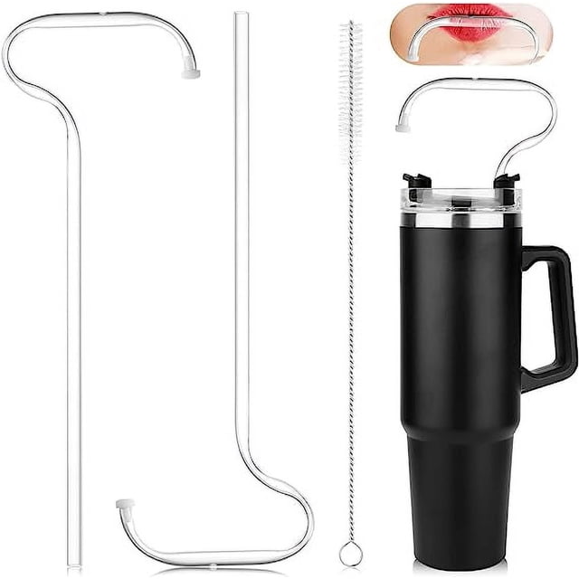 HebalgAnti Wrinkle Straw, 2pcs Plastic Prevent Wrinkle Straw Compatible ...