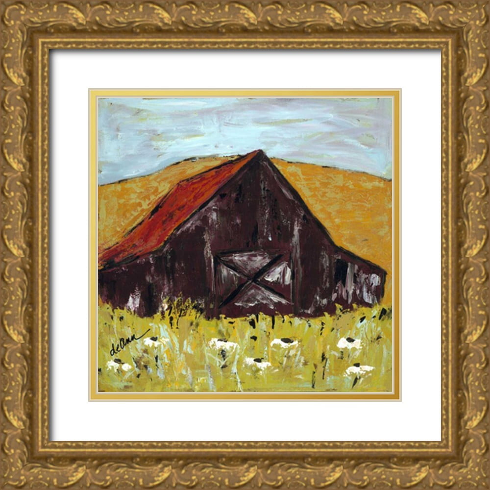 Hebert, Deann 15x15 Gold Ornate Wood Framed with Double Matting Museum ...