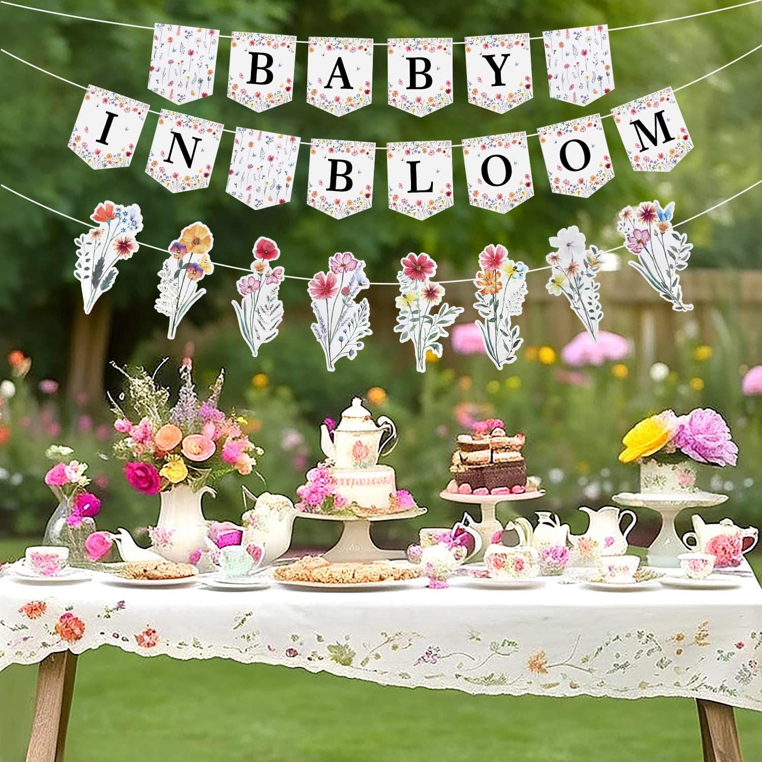 Heboland Baby in Bloom Banner Baby Shower Decorations for Girls ...