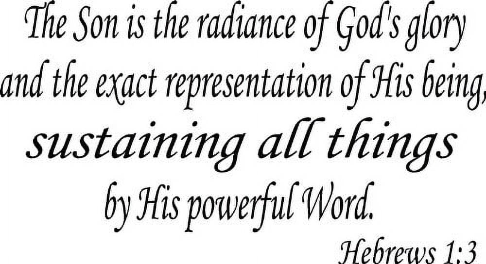 Hebrews 1:3, Inspired Bible Verse Vinyl Wall Decal by Scripture Wall ...