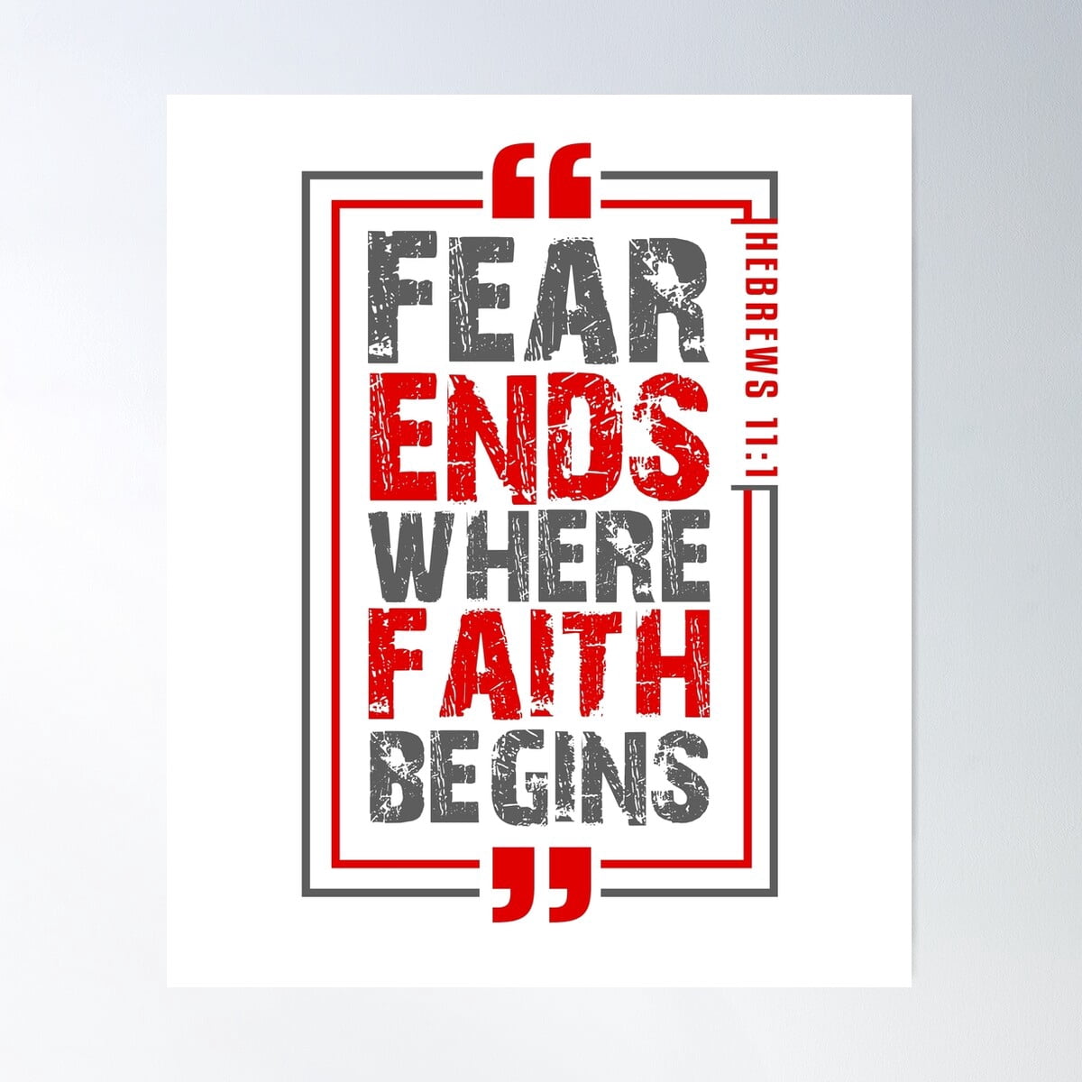 Hebrews 11:1 Bible Verse Poster Wall Art, Modern Wall Decor For Living ...