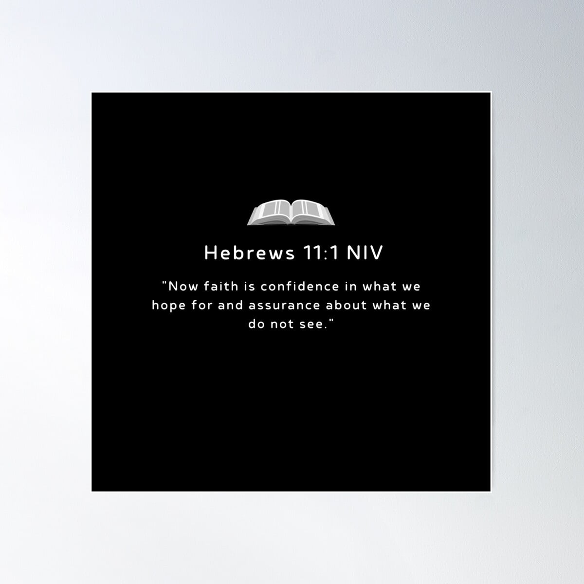 Hebrews 11:1 Niv Poster Wall Art, Modern Wall Decor For Living Room ...