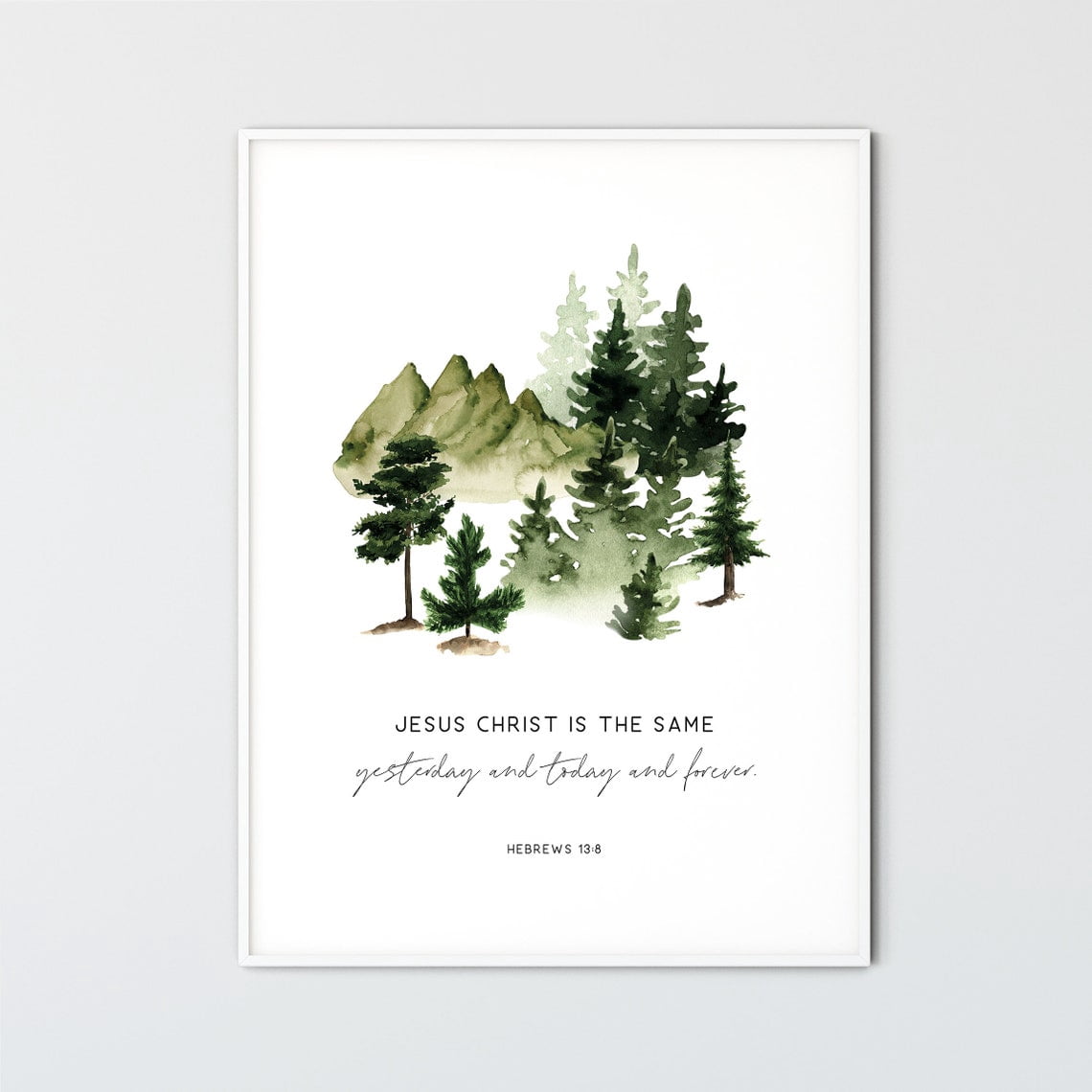 Hebrews 13:8 Jesus Christ The Same Poster, Unframed Size 12x18 ...