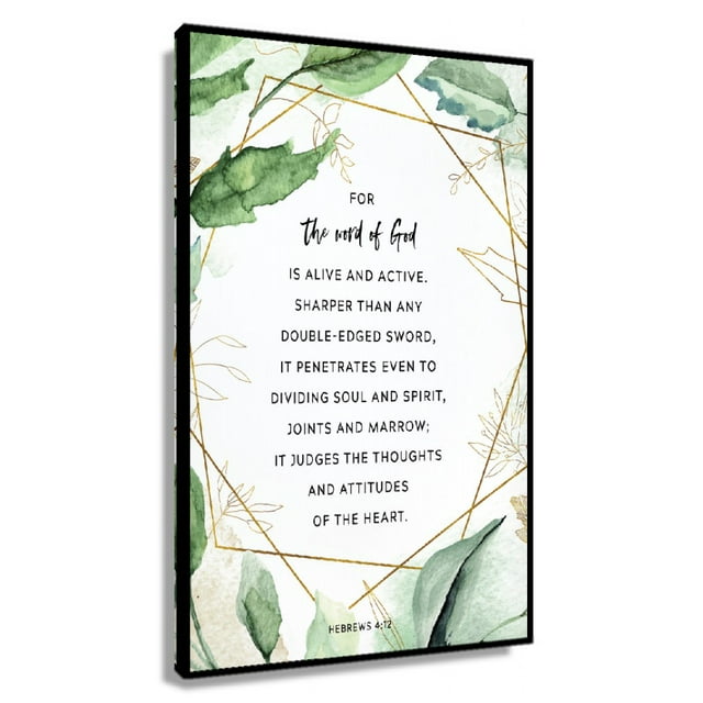 Hebrews 4 12 The Word of God Bible Verse Printable Wall Art, Scripture ...