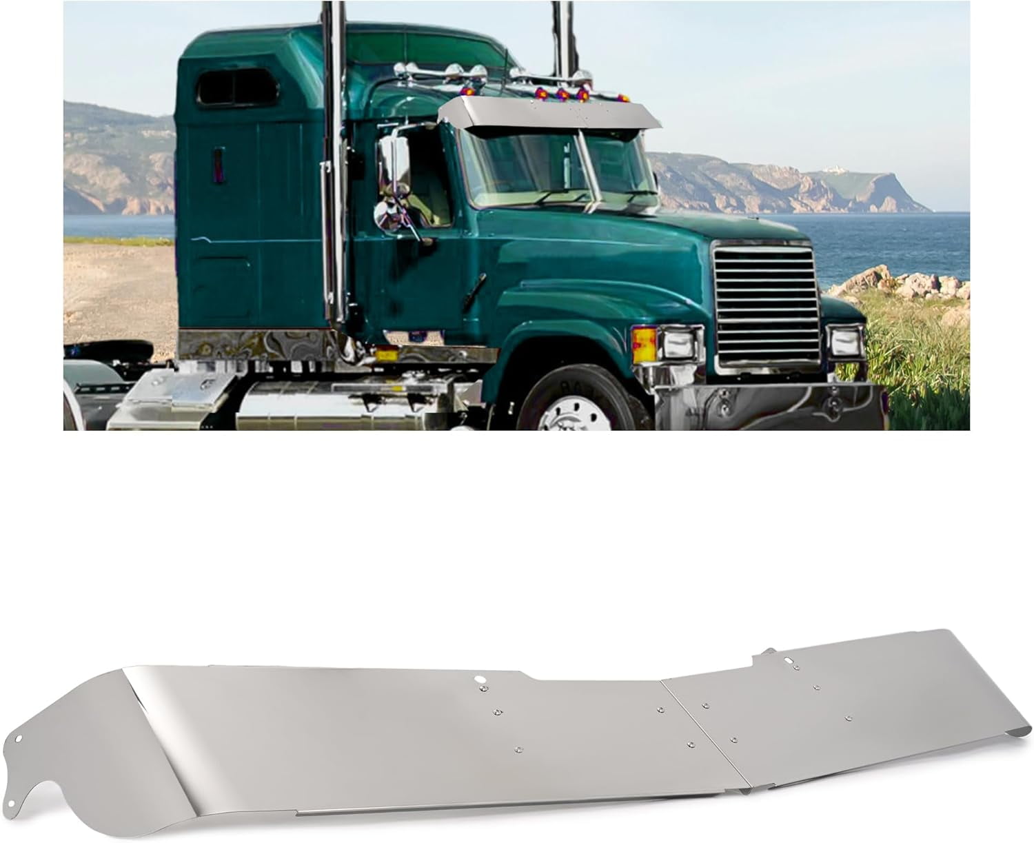 Hecasa 11" Drop Visor for Mack CH/CX/Granite/Vision (Without Roof ...