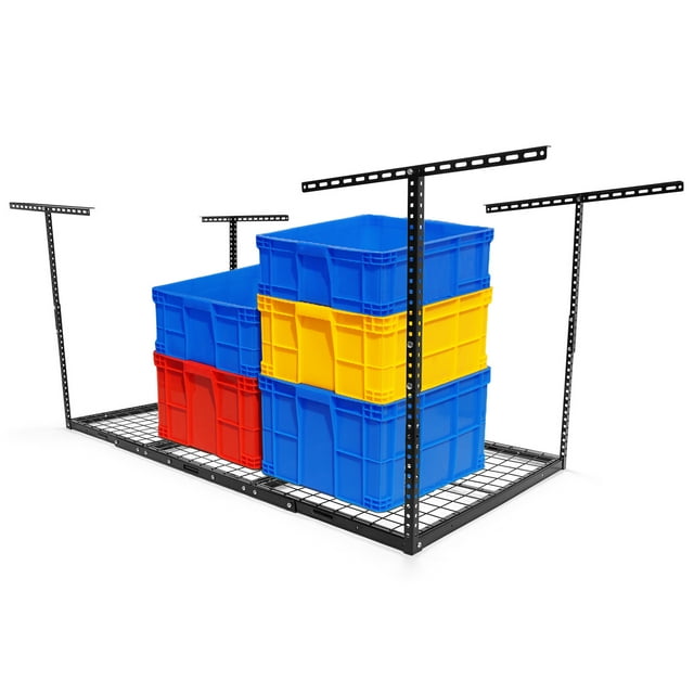 HECASA 3 x 6 Overhead Garage Storage Rack Adjustable Garage Ceiling ...