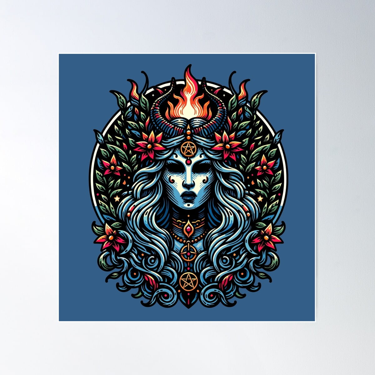Hecate Pagan Goddess Hekate Poster Wall Art, Modern Wall Decor For ...