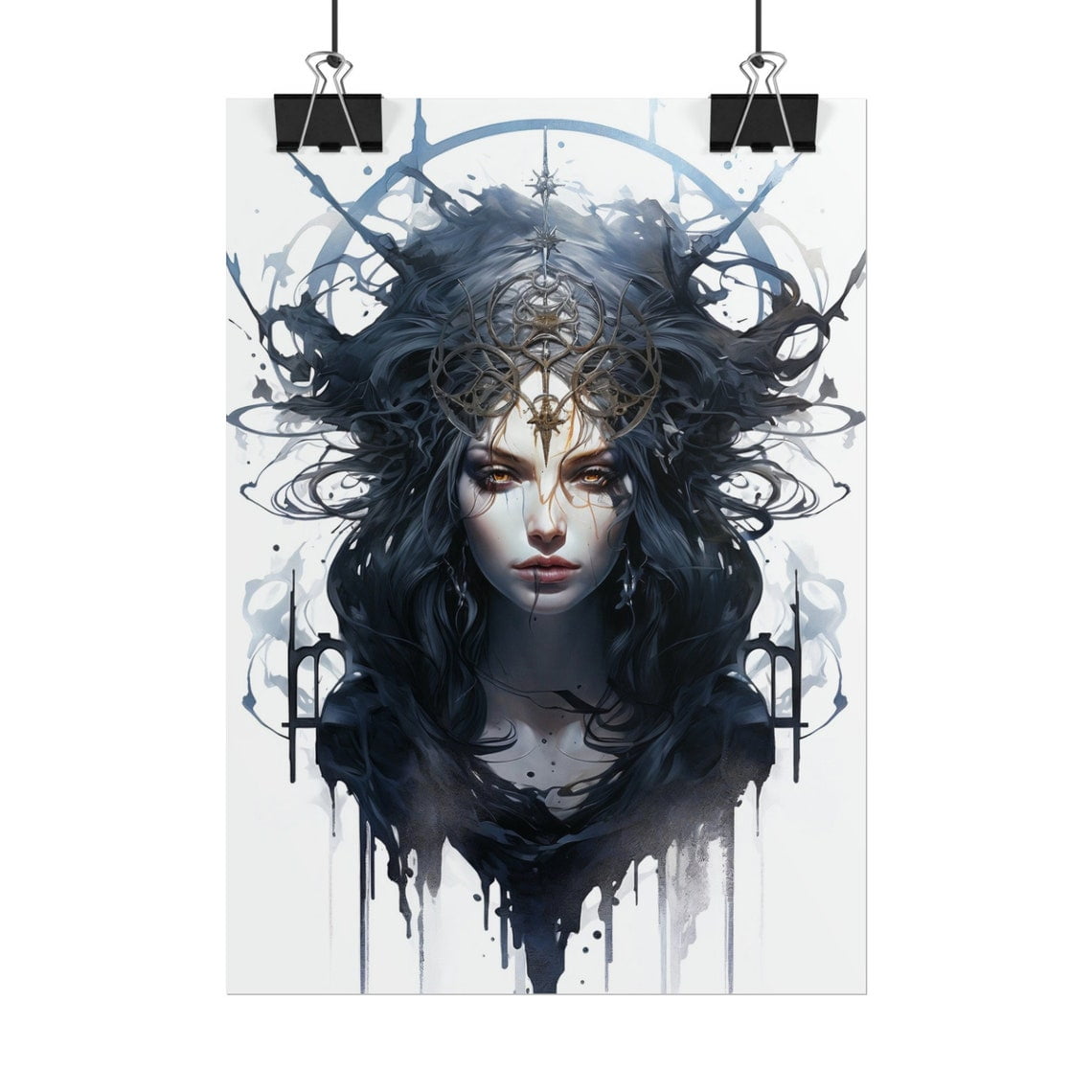 Hecate Premium Matte Poster, Watercolor Style, Greek Goddess Of Magic ...