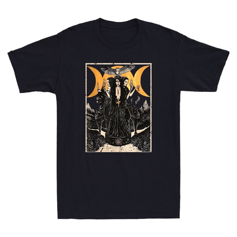 Hecate Triple Moon Goddess Wiccan Wicca Pagan Witch Horror Vintage Men ...