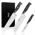 Hecef Professional Kitchen Knife Set, 3-Piece German Stainless Steel ...