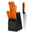 Hecef Knife Set with Block, 13 Pcs High Carbon Stainless Steel Knives ...