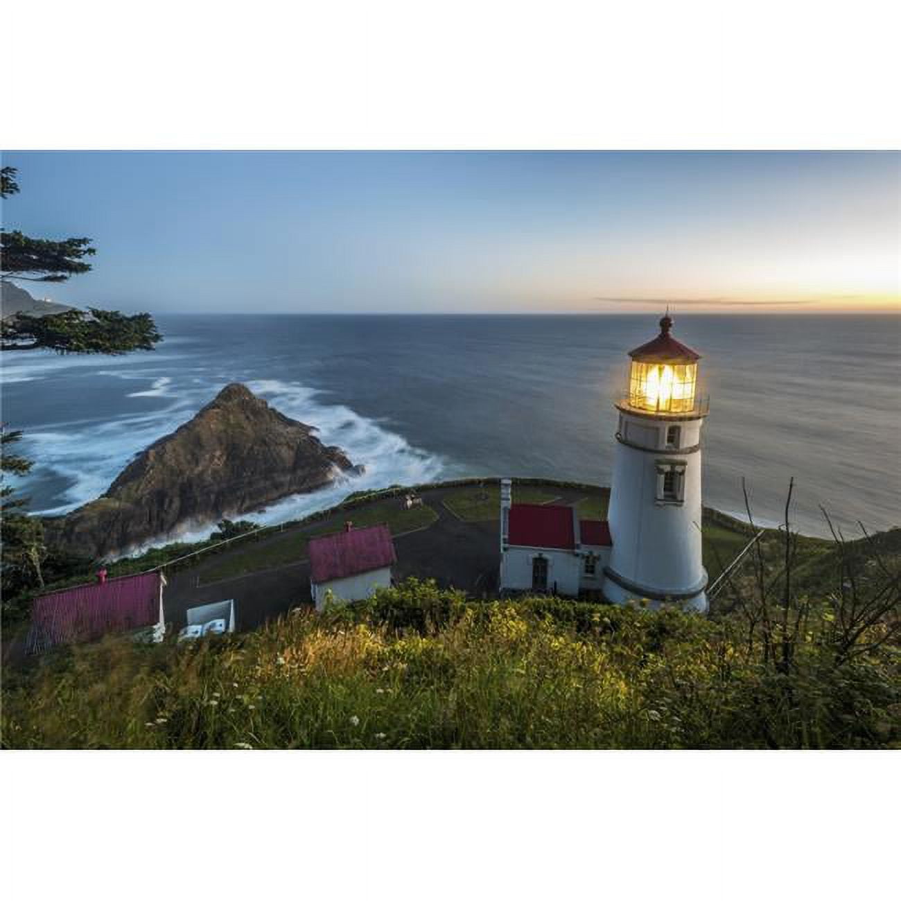 Heceta Head lighthouse at dusk; Oregon United States of America Poster ...