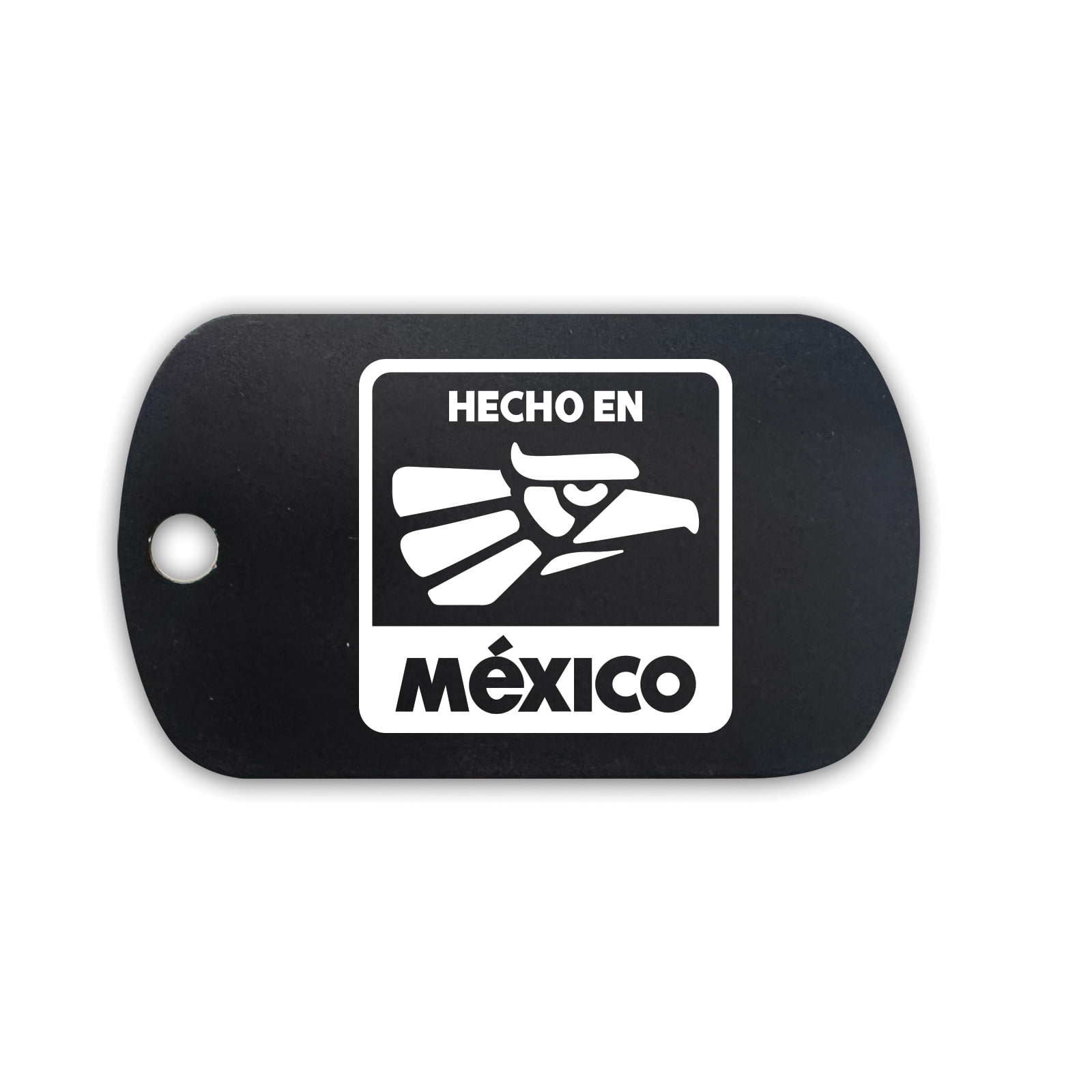 Hecho En Mexico GI Dog Tag Aluminum Keychain made in mexico mex mx ...