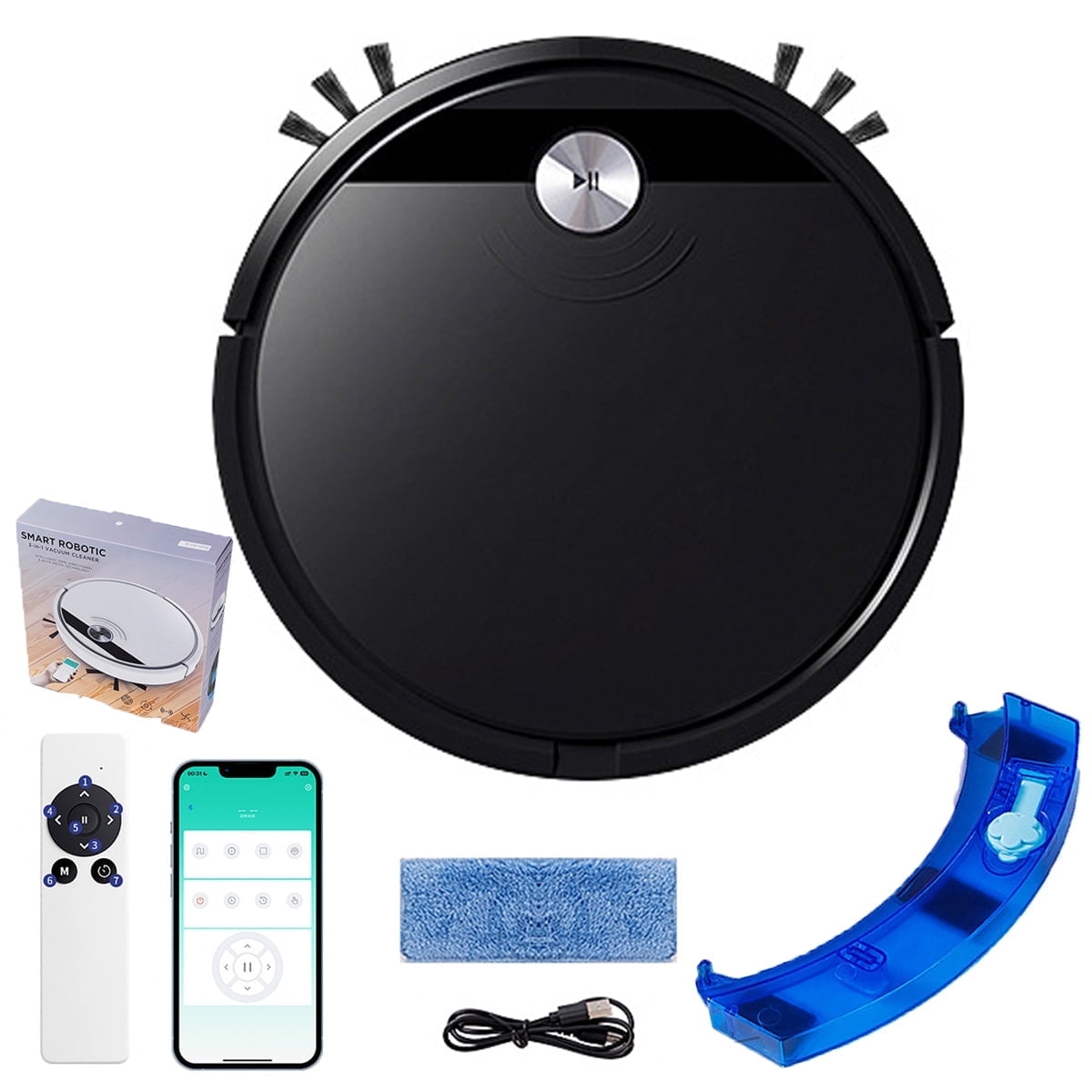 HechoVinen Robot Vacuum and Mop Combo, 3 in 1 Mopping Robotic Vacuum ...
