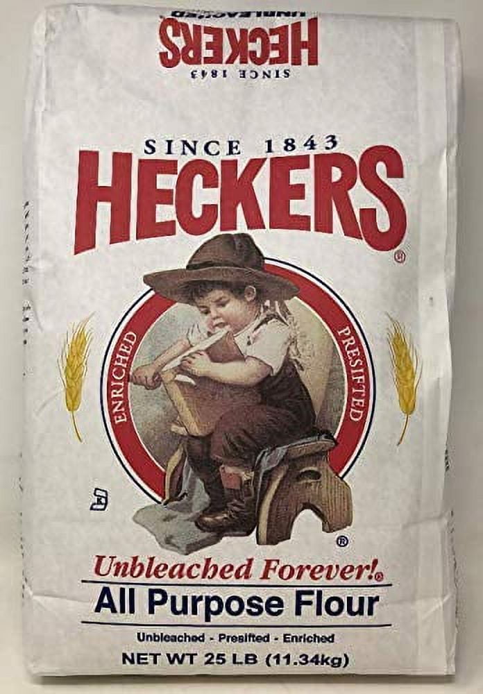 Heckers All Purpose Flour Unbleached 25LB - Walmart.com