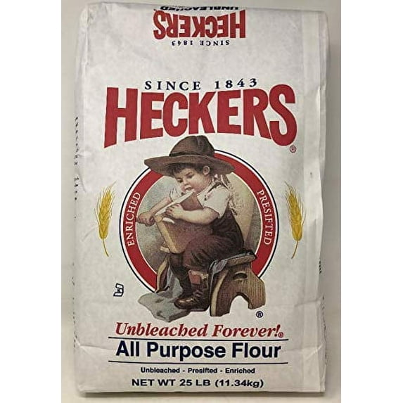 Heckers All Purpose Flour Unbleached 25LB - Walmart.com
