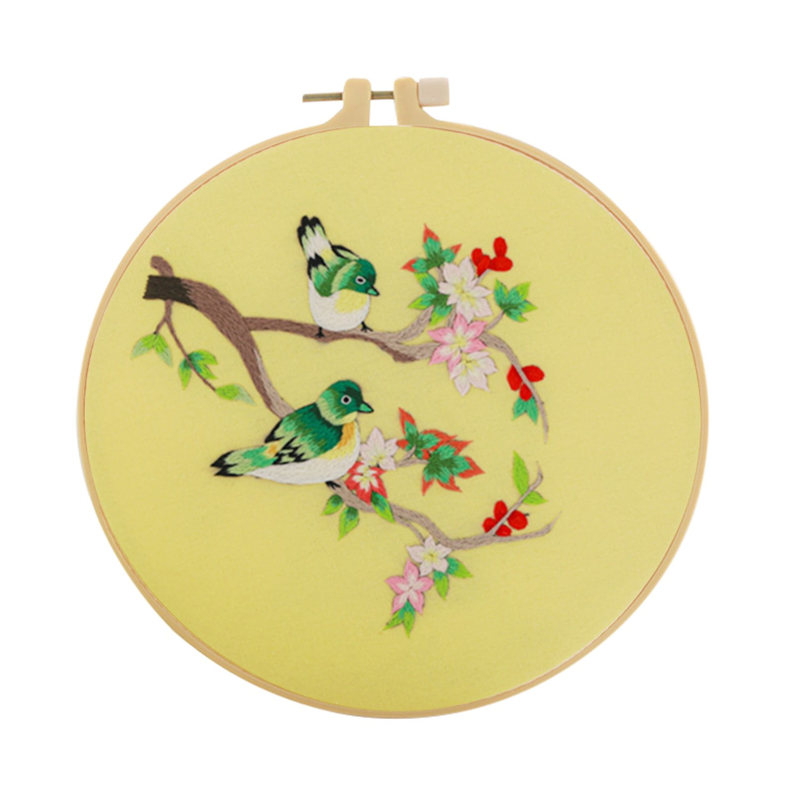 Hecnuo,Embroidery Kit with Bamboo Hoop,Beginners Set Cloth Threads ...