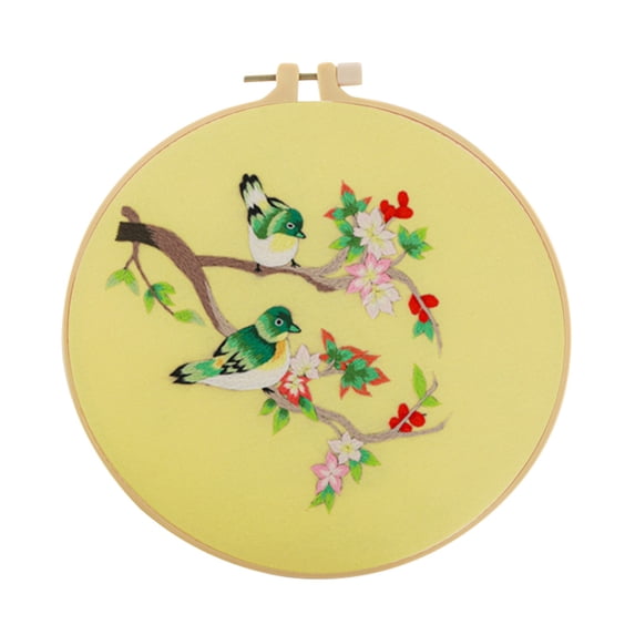 Hecnuo,Embroidery Kit with Bamboo Hoop,Beginners Set Cloth Threads ...