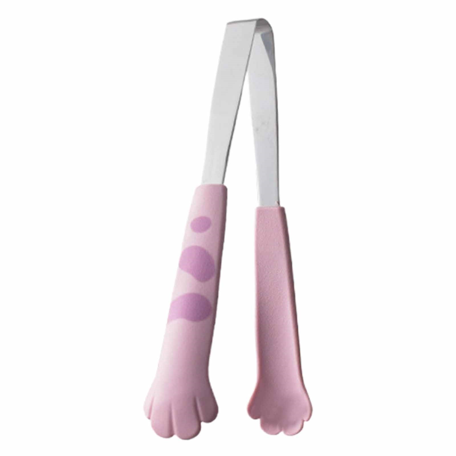 Hecteas Pink Tongs,Cat Paw Tongs,Silicone Tongs,Catch Cat Tongs，Sugar ...