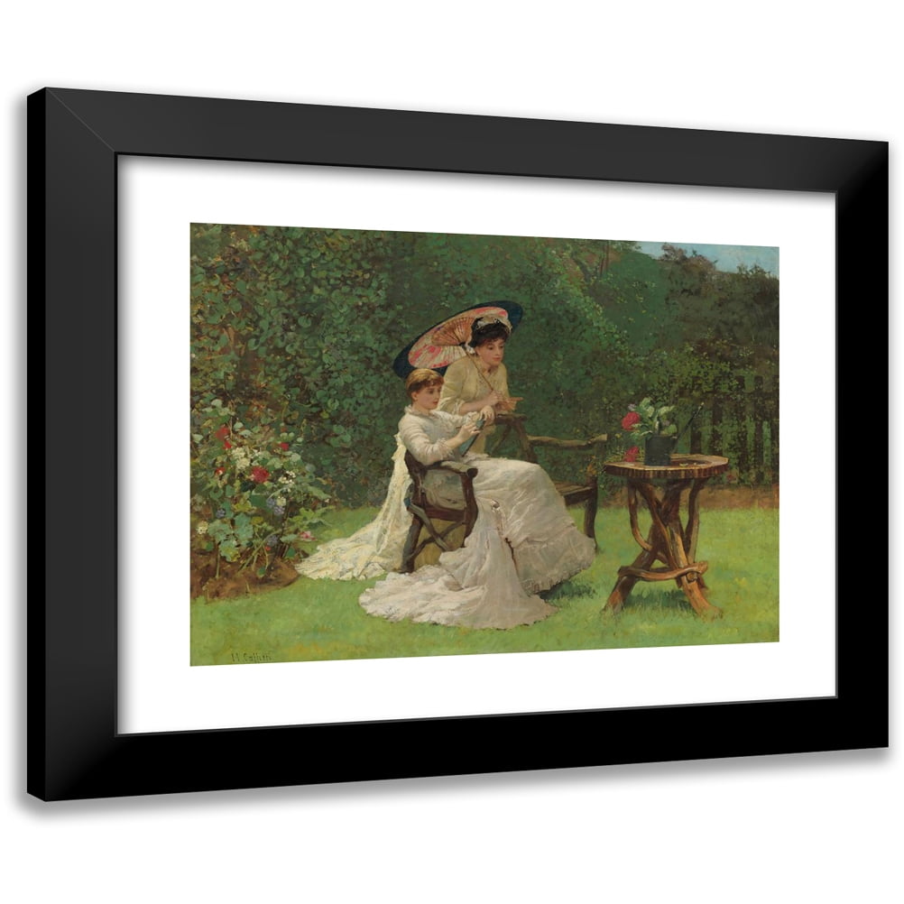 Hector Caffieri 14x12 Black Modern Framed Museum Art Print Titled - Two ...