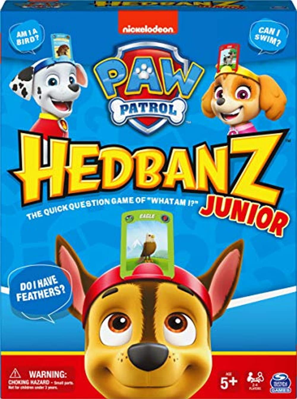 HedBanz Junior's PAW Patrol, Picture Guessing, Clue Card Board Game for ...
