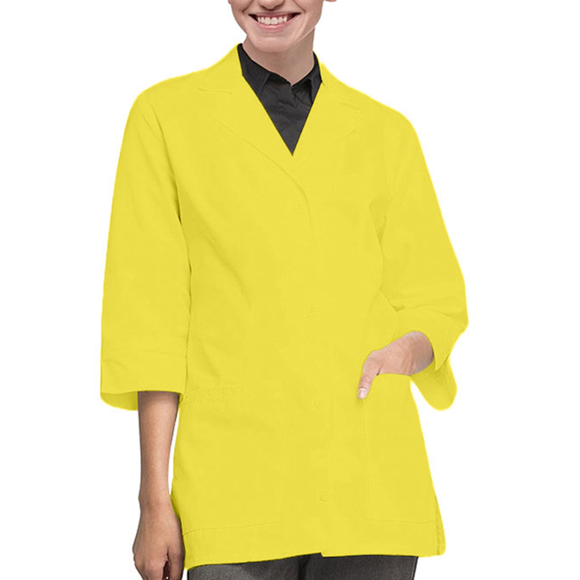 Panda Uniform by HeedFit Women's 32" 3/4 Sleeve Lab Coat with Multi ...