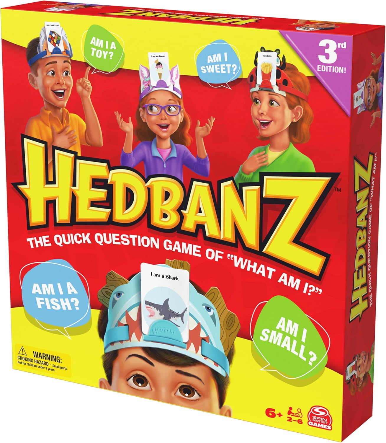 Hedbanz Board Game 3rd Edition, Family Guessing Game “What Am I?”, Ages ...