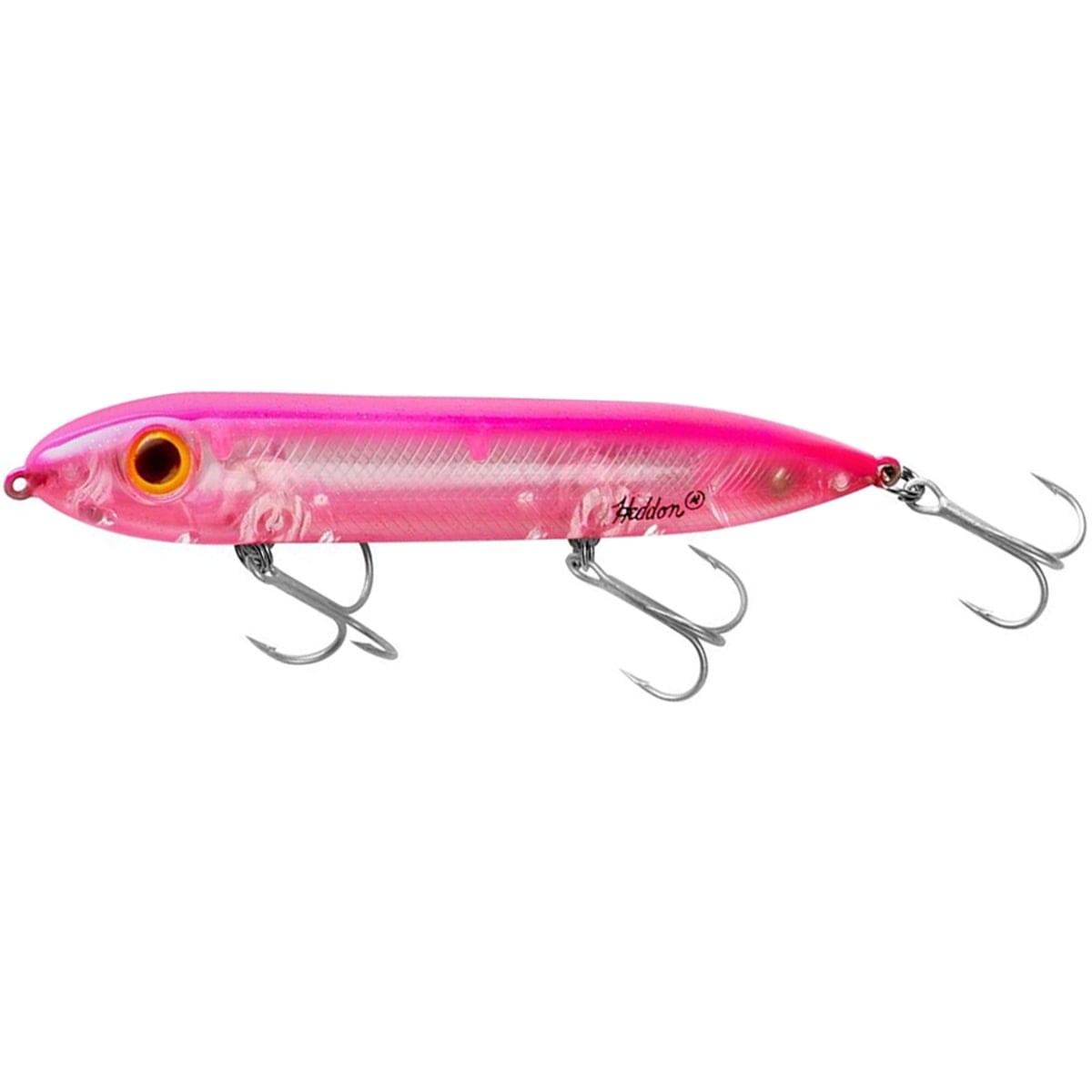 Heddon Super Spook 7/8 oz Saltwater Fishing Lure - Pink/Silver Insert ...